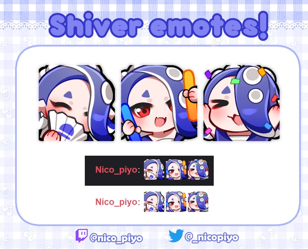 Shiver Splatoon 3 Emotes for Twitch, Discord and Youtube - Etsy