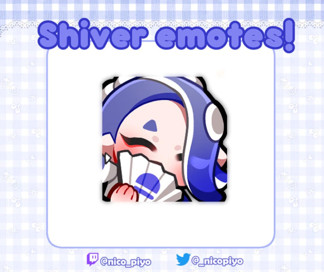 Shiver Splatoon 3 Blush Emote for Twitch, Discord and Youtube - Etsy
