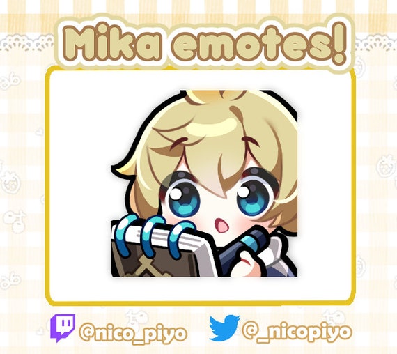 Genshin Impact Mika Note Emote for Twitch Discord and Youtube - Etsy