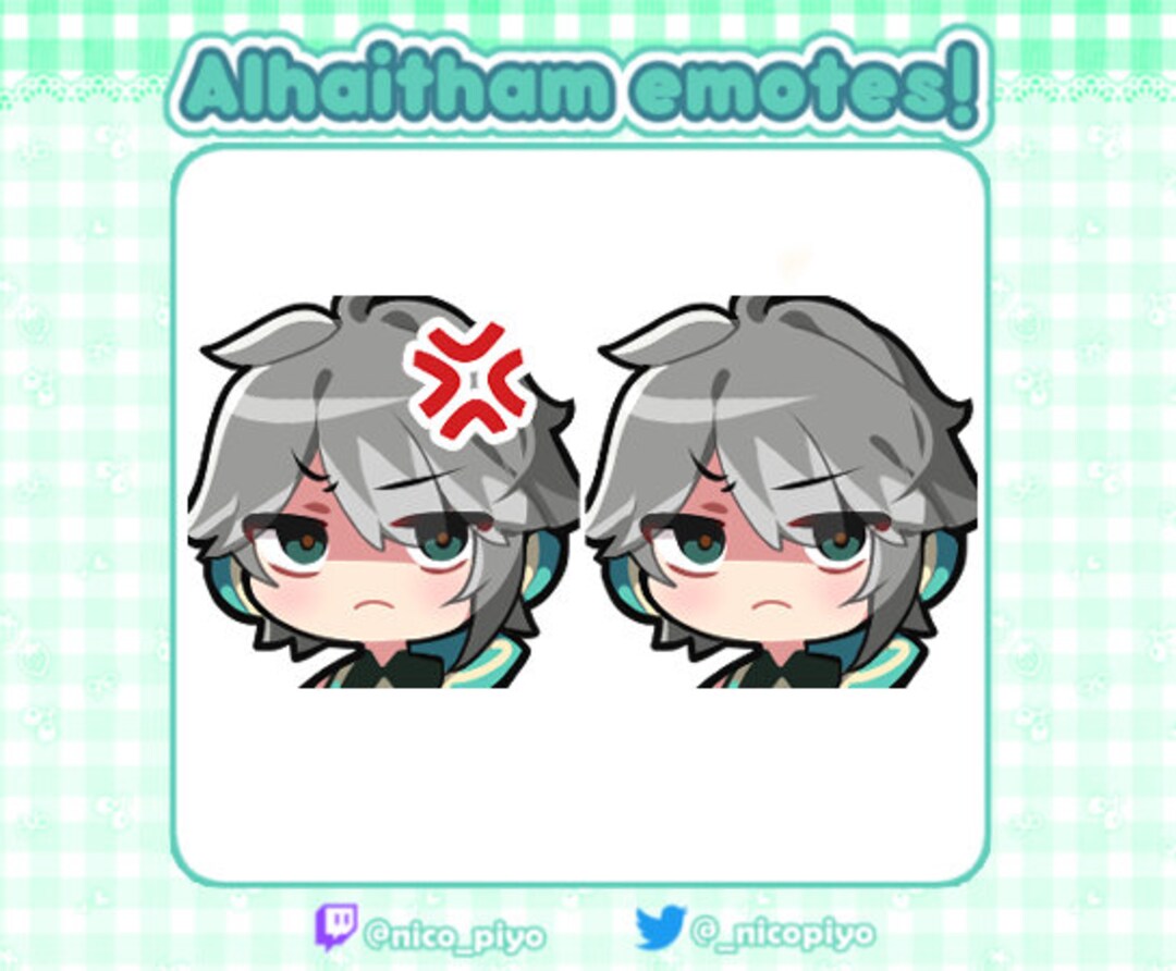 Genshin Impact Alhaitham Angry Emote for Twitch and Discord - Etsy