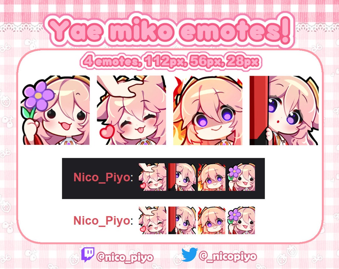 Genshin Impact Yae Miko Emotes for Twitch, Youtube and Discord - Etsy