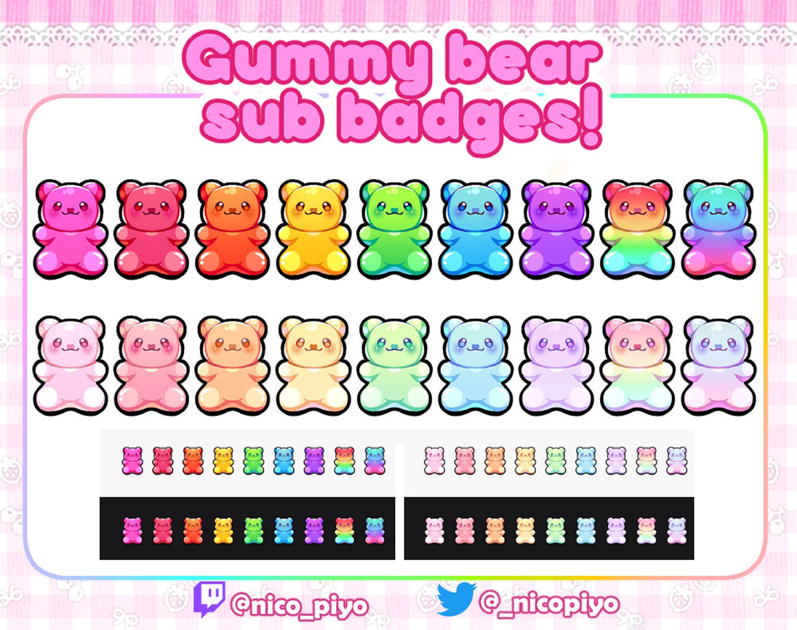 Gummy Bear Sub Badges/alerts for Twitch/youtube/discord - Etsy