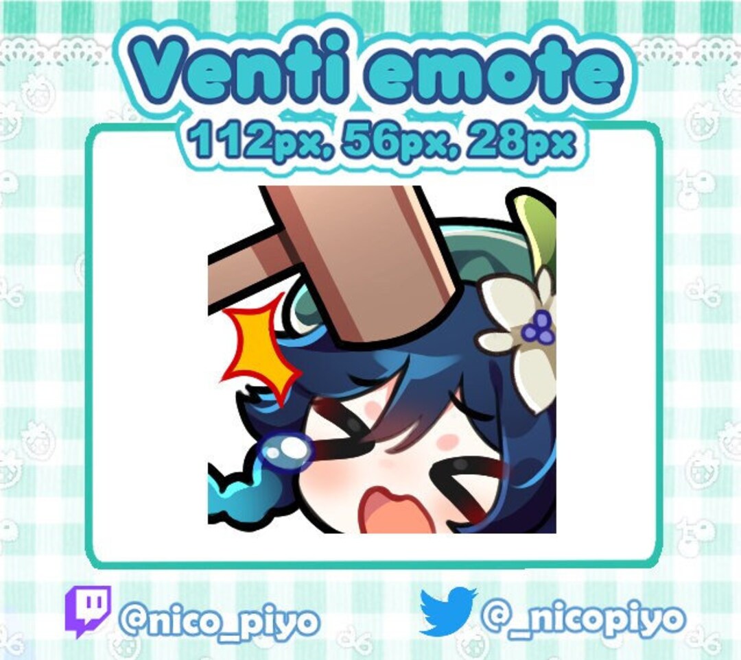 Genshin Impact Venti Bonk Emote for Twitch and Discord - Etsy