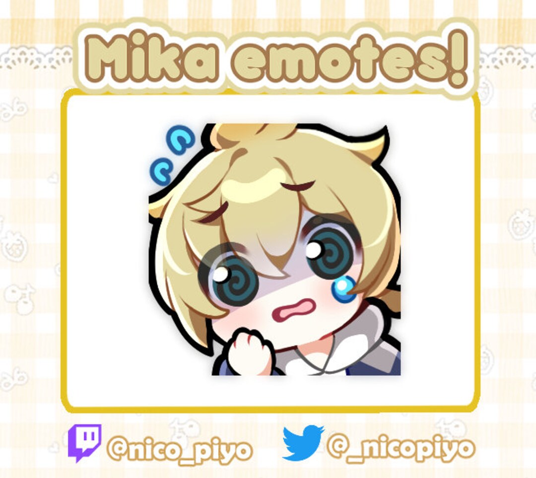 Genshin Impact Mika Worry Emote for Twitch, Discord and Youtube - Etsy