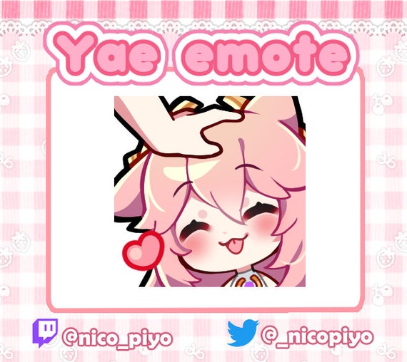 Genshin Impact Yae Miko Pat Emote for Twitch and Discord - Etsy