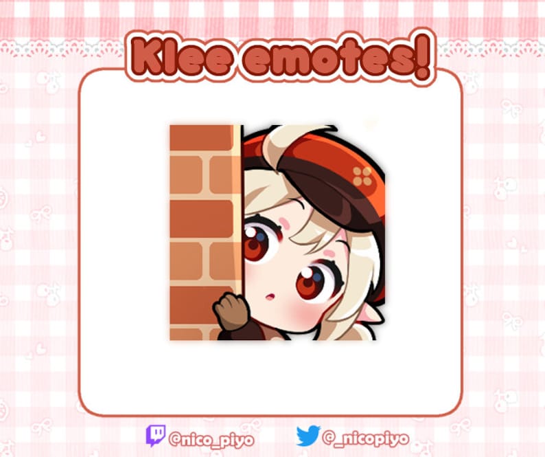 Genshin Impact Klee Peek Emote for Twitch and Discord - Etsy