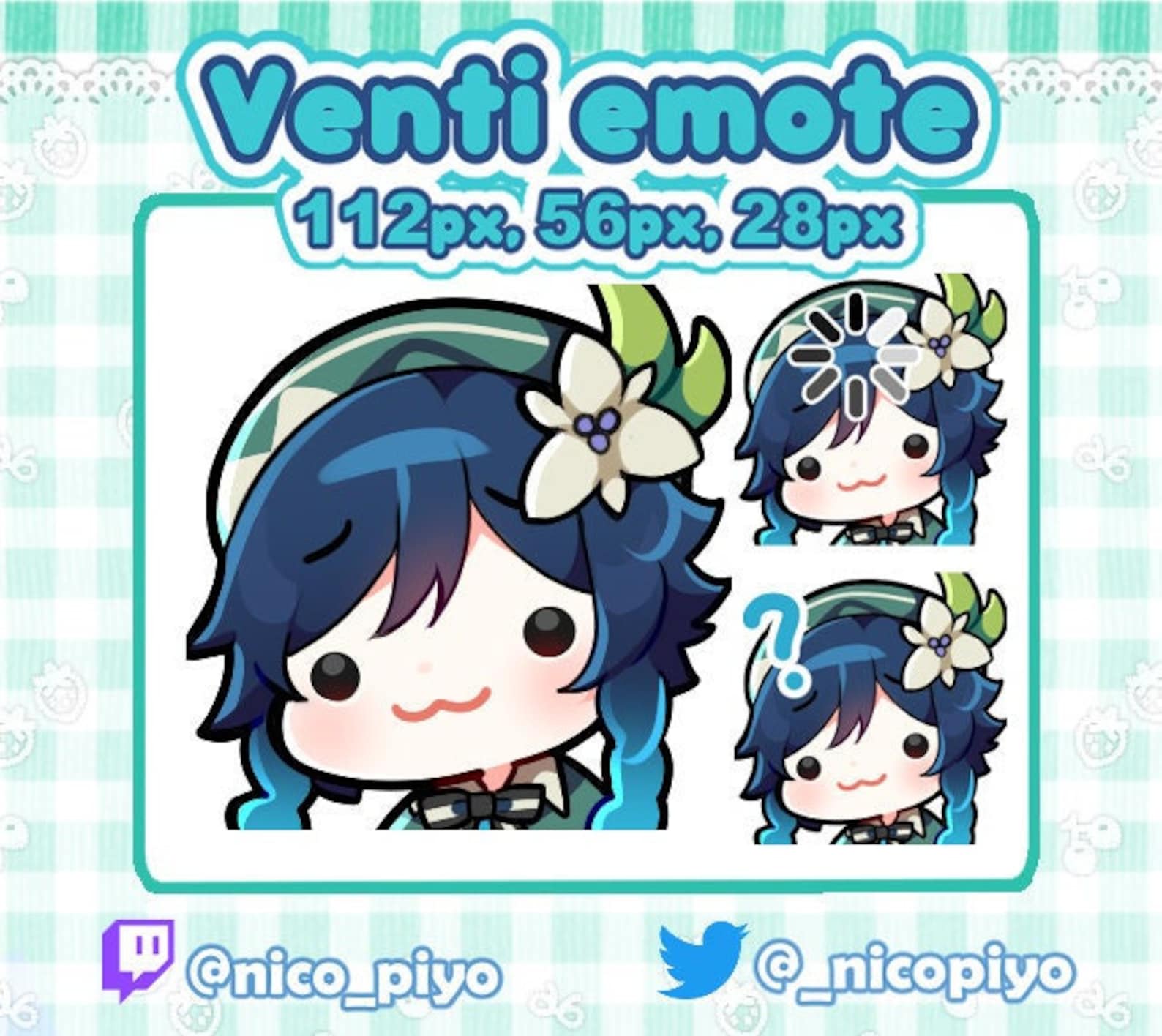 Genshin Impact Venti Owo Emote for Discord and Twitch - Etsy