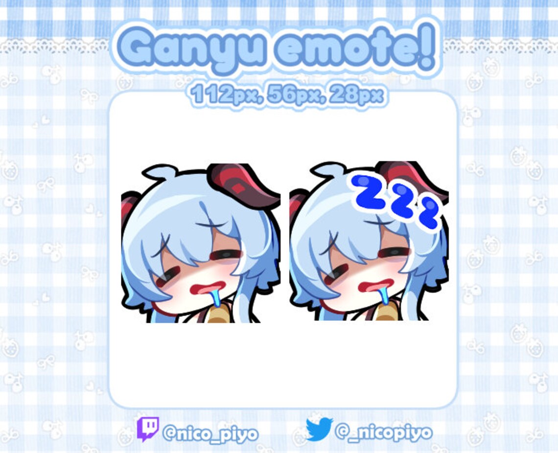 Genshin Impact Ganyu Tired Emote for Twitch, Youtube and Discord - Etsy