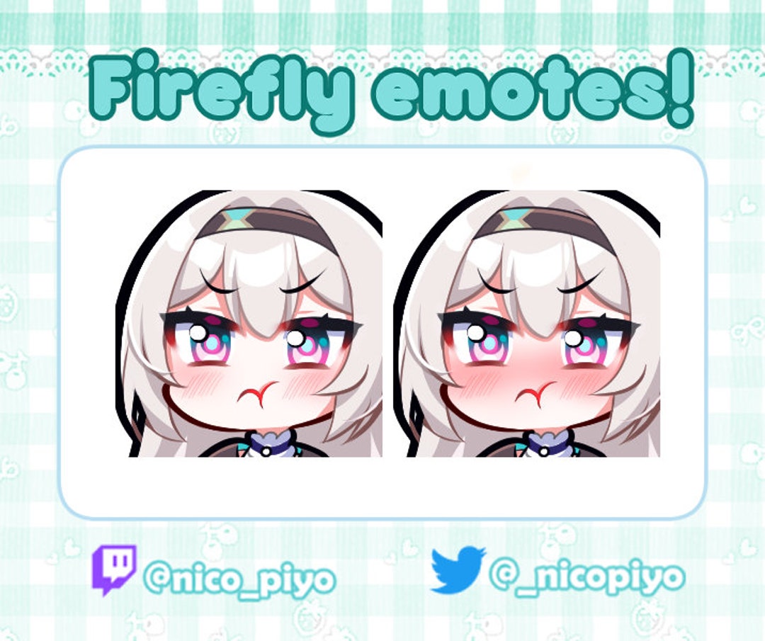 Honkai: Star Rail Firefly Blush Pout Emotes for Twitch and Discord - Etsy
