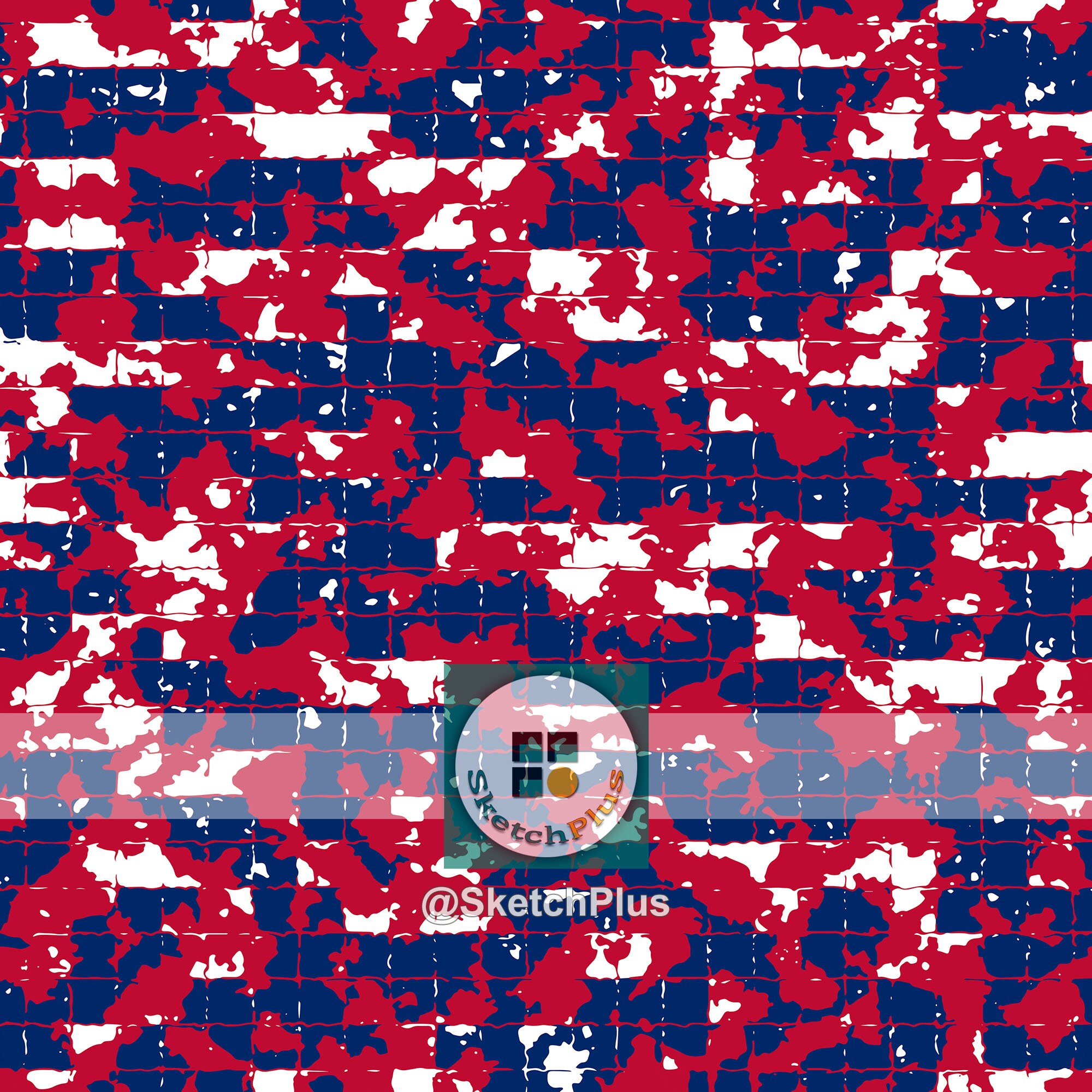 Red Digital Camo Background
