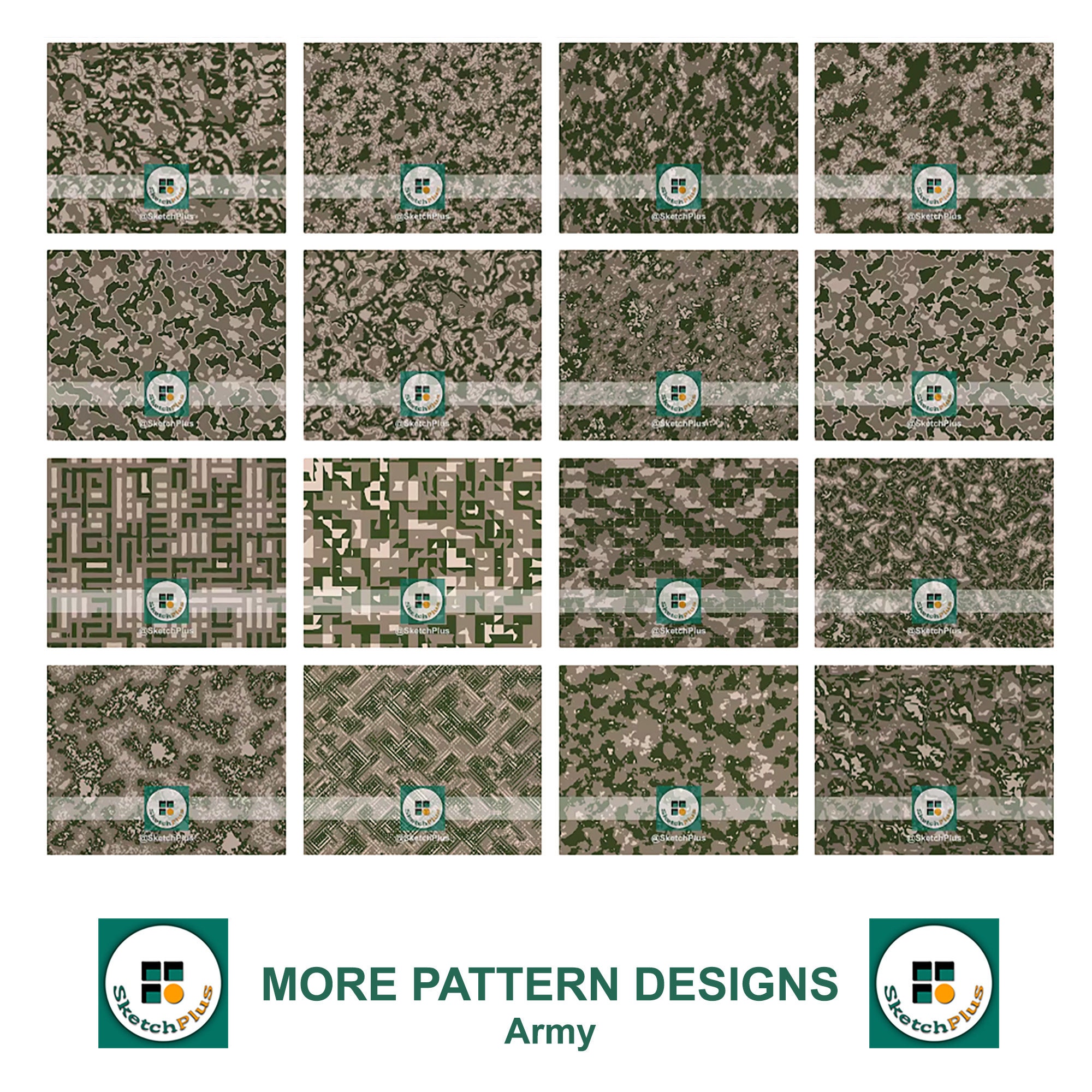 Army Camouflage Patterns Poster Edges Scrapbook Papers - Etsy
