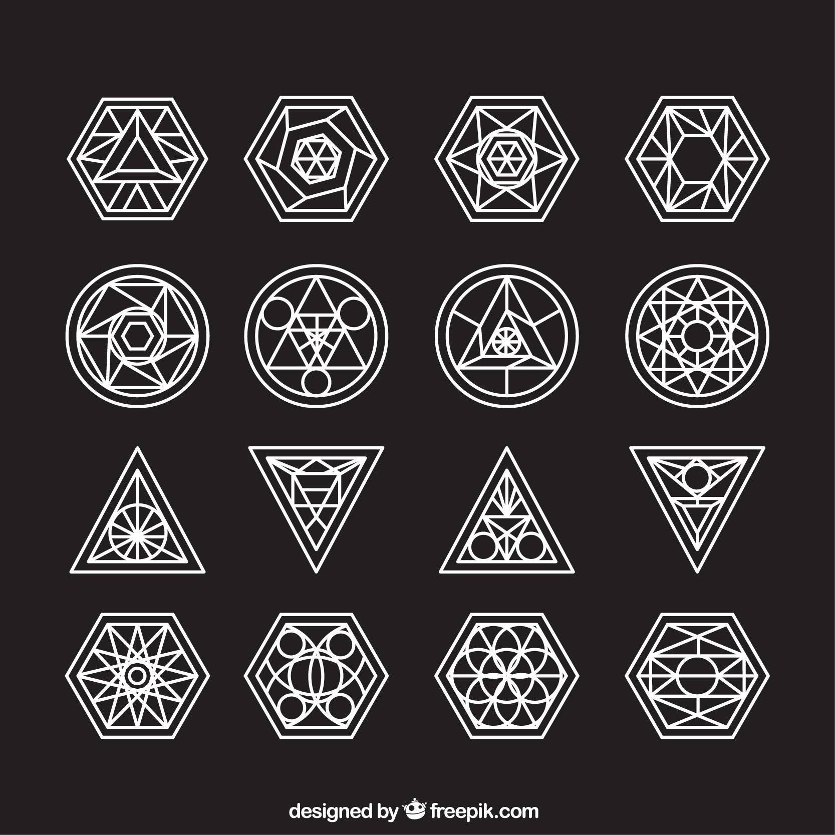Occult- Abstract Sacred Geometry Symbols - Etsy