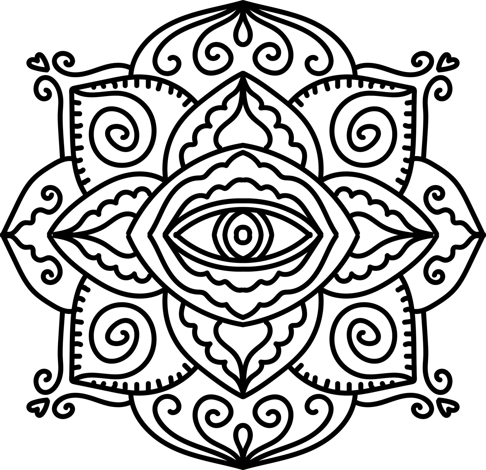 Abstract-geometry Eye Symbol- Digital Print - Etsy