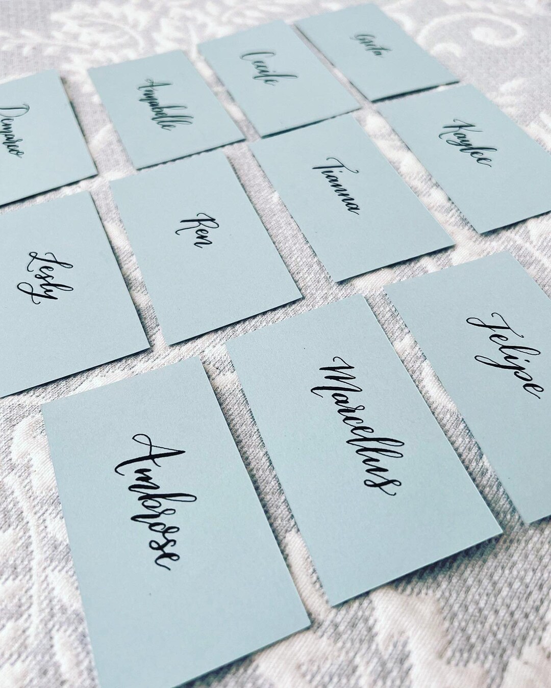 Classic Hand-lettered Calligraphy Name Cards/tags - Etsy