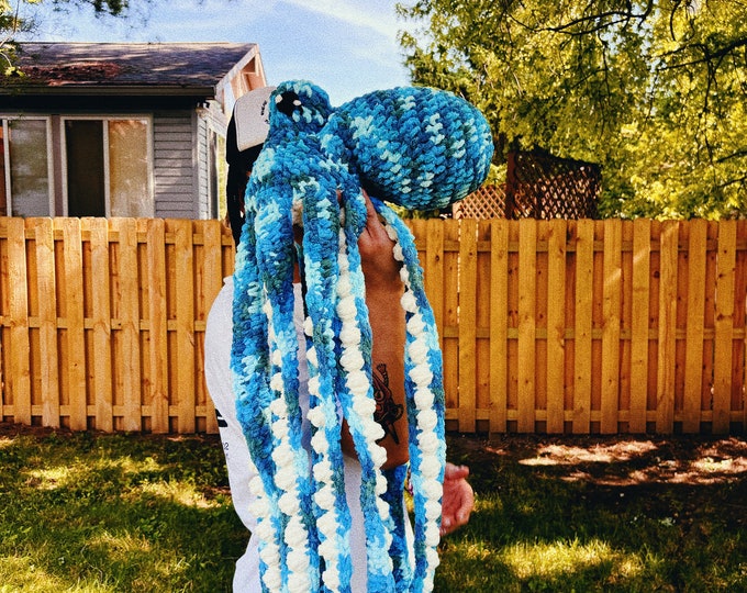 Whimsical Giant Crochet Octopus Plush Handmade Ocean Decor - Etsy