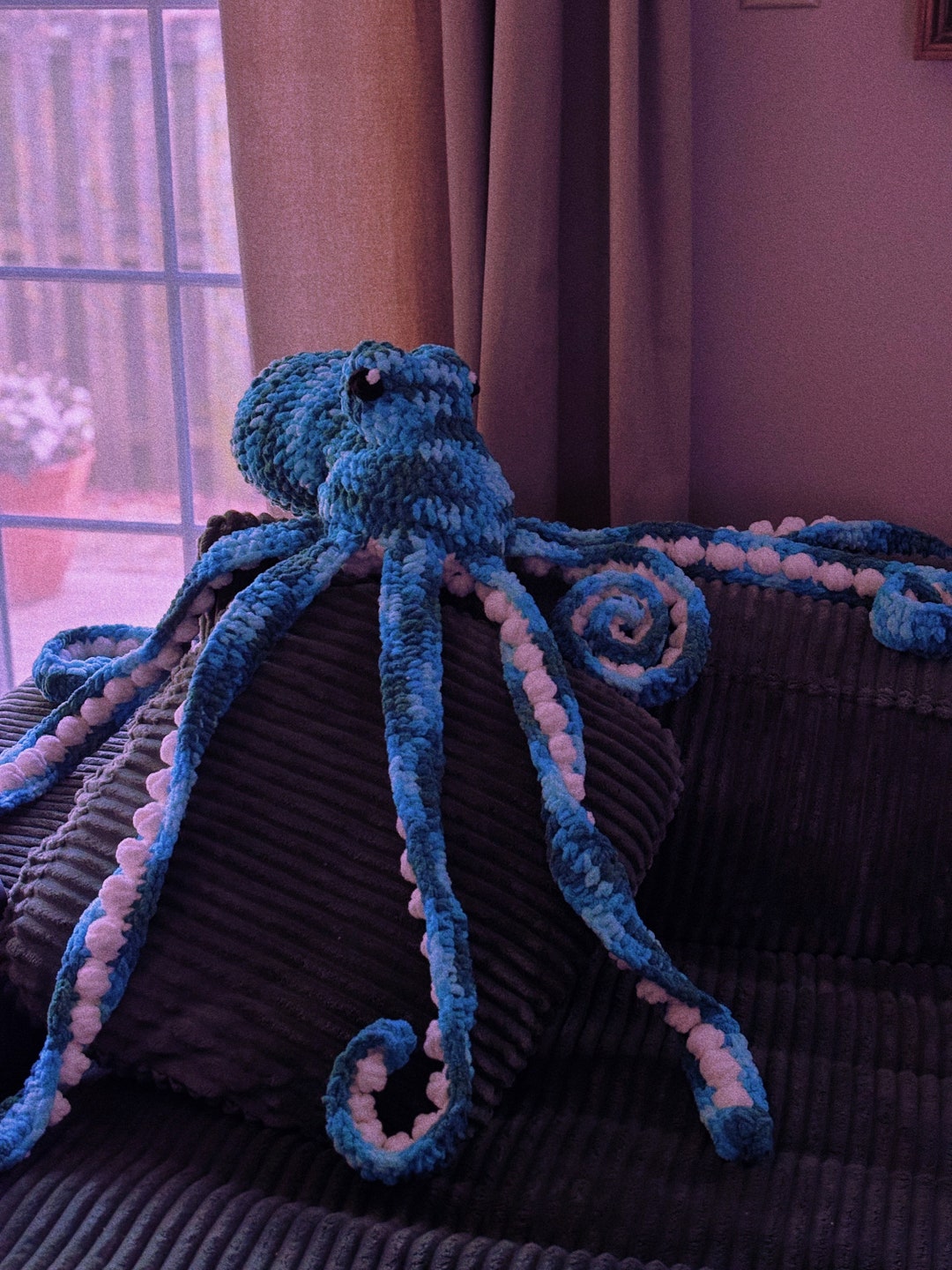 Whimsical Giant Crochet Octopus Plush Handmade Ocean Decor - Etsy