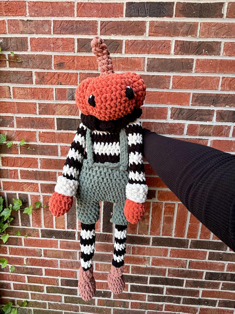 Handmade Crochet Pumpkin Doll – Fall Plushie – Autumn Decor – Spooky ...
