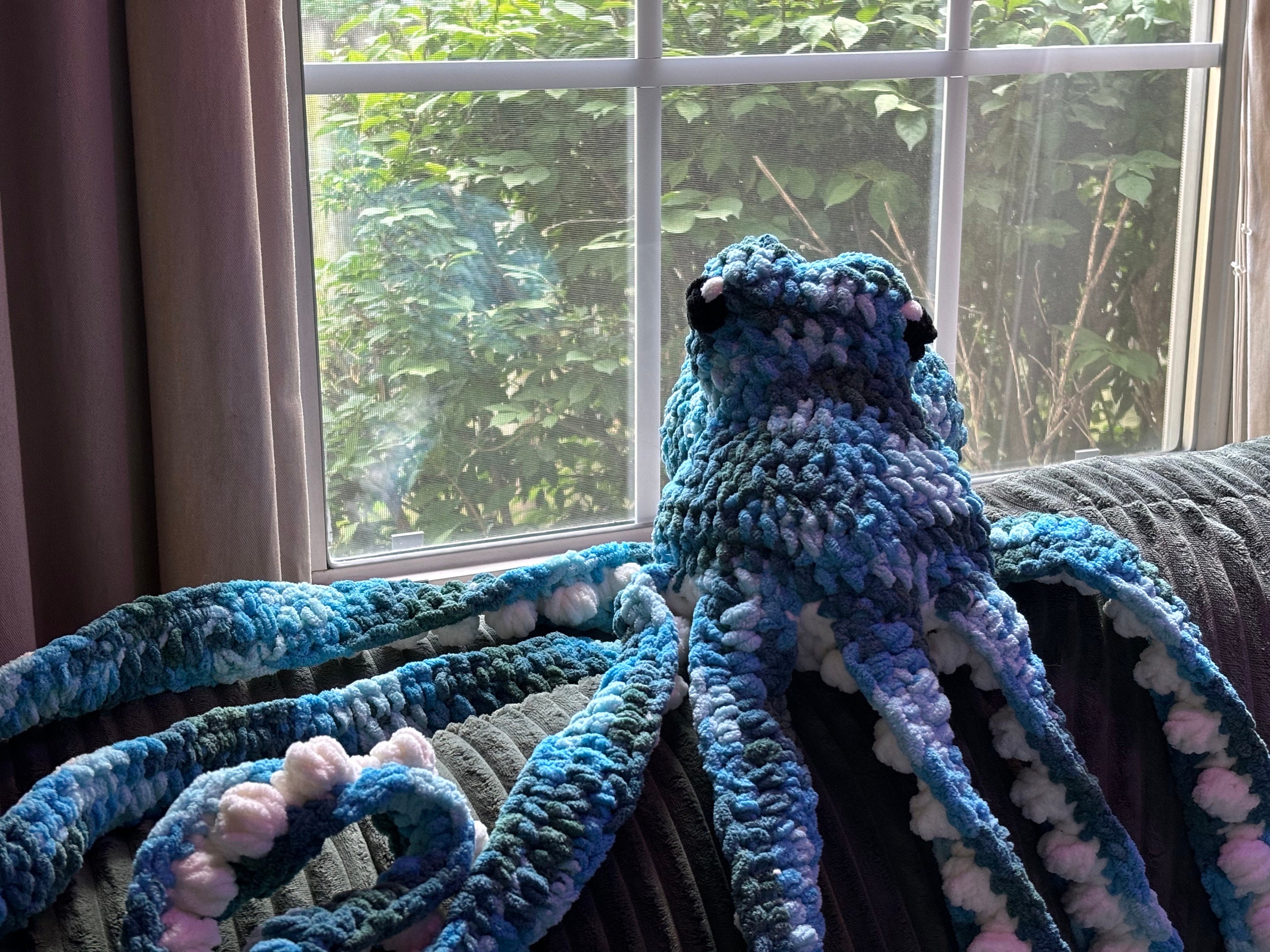 Whimsical Giant Crochet Octopus Plush - Handmade Ocean Decor - Etsy