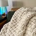 Cozy Criss Cross Stitch Chunky Knit Throw: Textured Basket Weave ...
