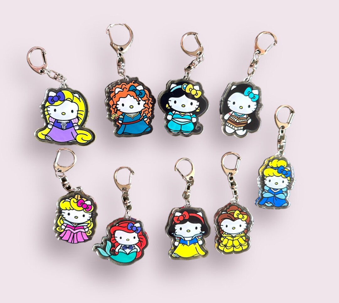 Hellokittydisneyprincess Keychain - Etsy