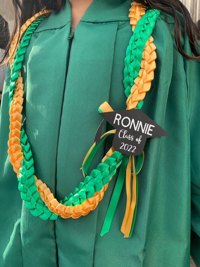 Twisted Lei With Personalized Grad Cap - Etsy