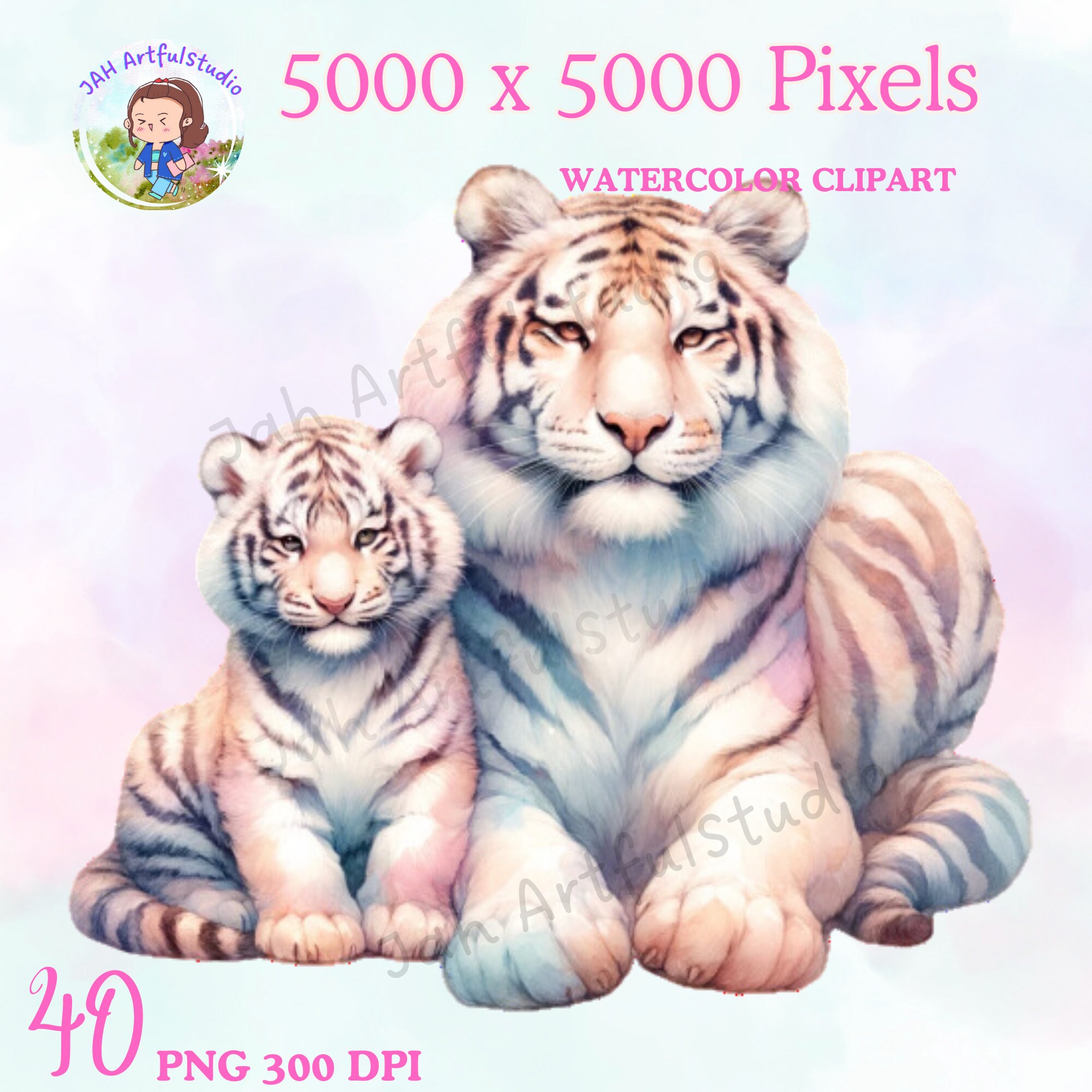 Boho Animal Mom and Baby Clipart, Nursery Room, Boho Baby Decoration ...