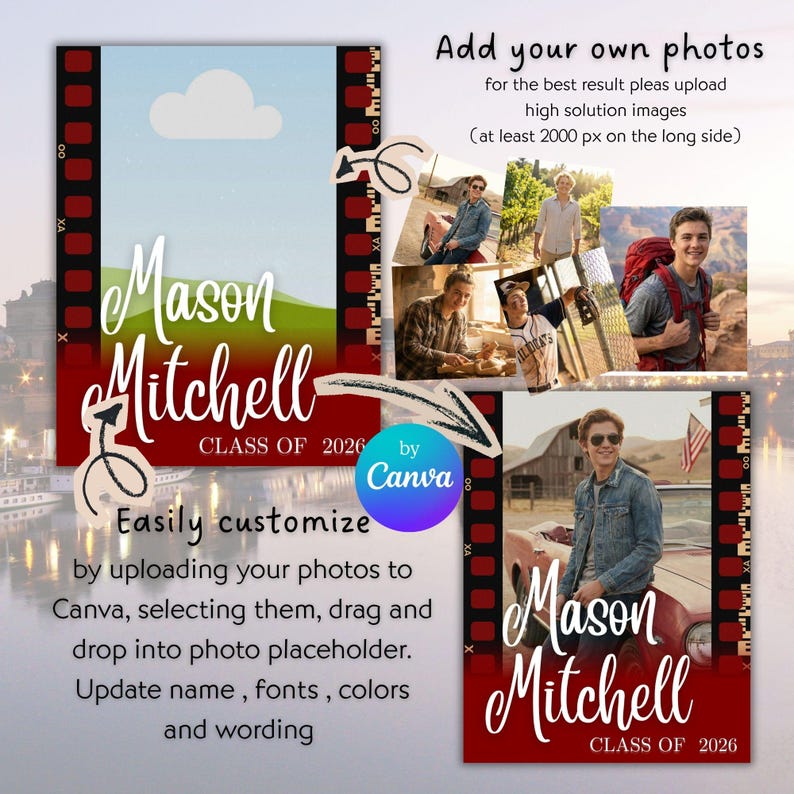 Editable Yearbook Ad Template Canva, Full Page Senior Graduation ...