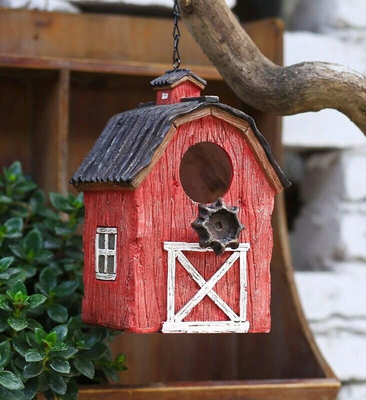 Resin Hanging Granary Bird House Resin Bird Feeder Box - Etsy