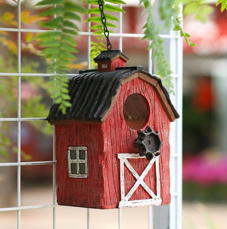 Resin Hanging Granary Bird House Resin Bird Feeder Box - Etsy