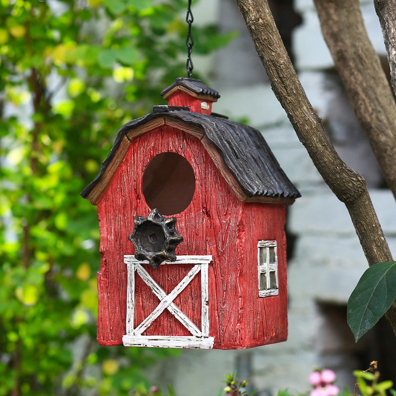 Resin Hanging Granary Bird House Resin Bird Feeder Box - Etsy