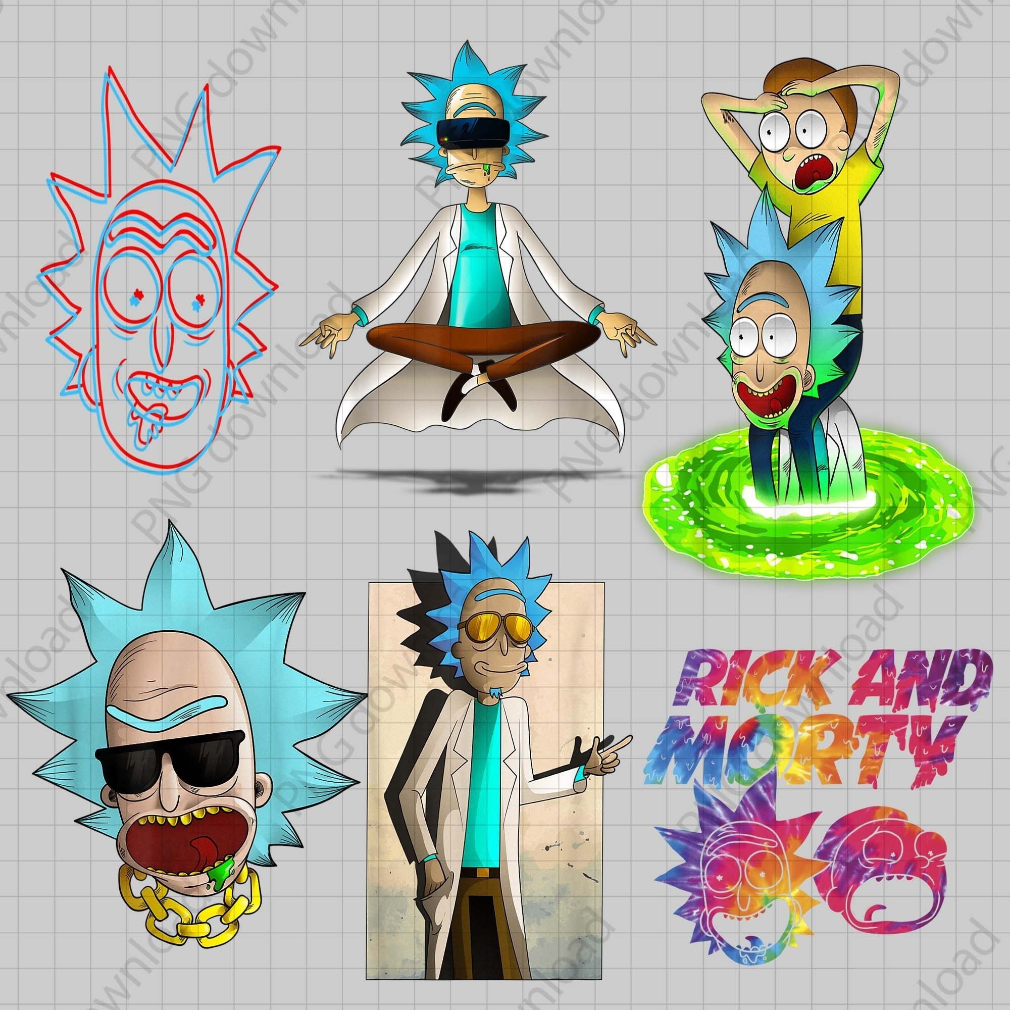 Rick and Morty Png Bundle Rick Morty Png Cut File Rick and - Etsy