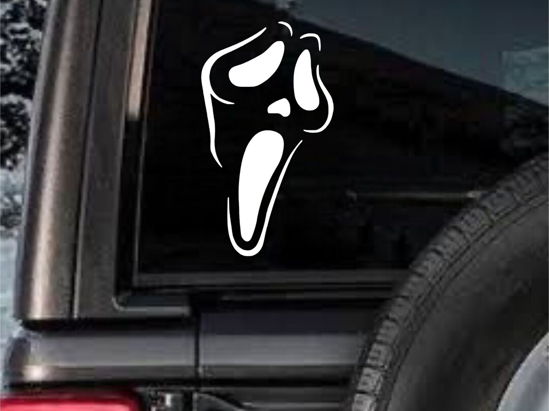 Ghost Face Car Sticker / Ghost Face Sticker / Scream Inspired Car ...