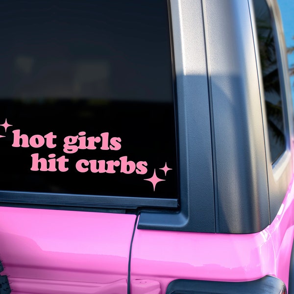 Hot Girls Hit the Curb Bumper Stickers - Etsy