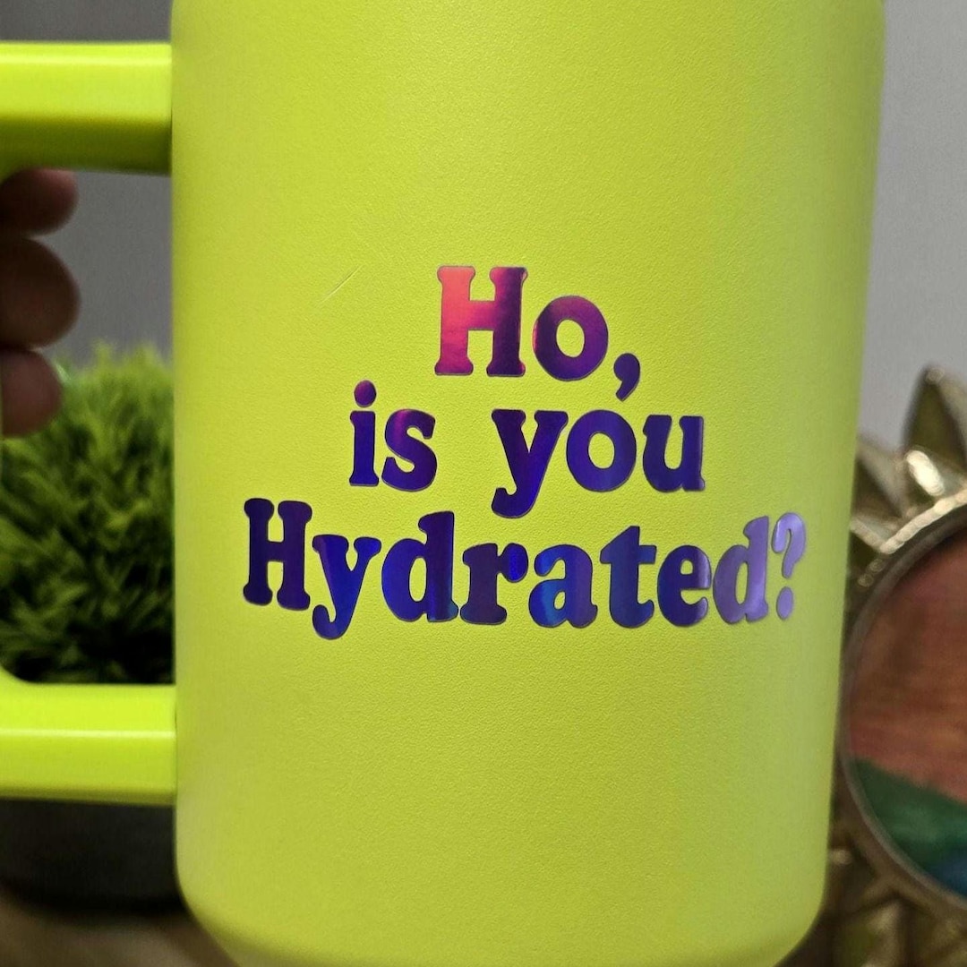 Funny Stay Hydrated Water Bottle Sticker / Ho is You Hydrated / Funny ...