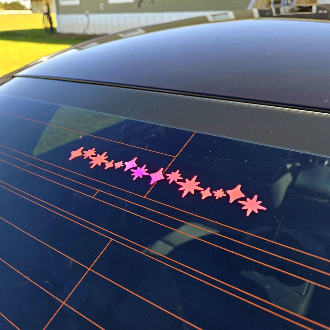 Sparkle Stars Tramp Stamp Sticker / Girlie Pop Car Sticker / Star Car ...