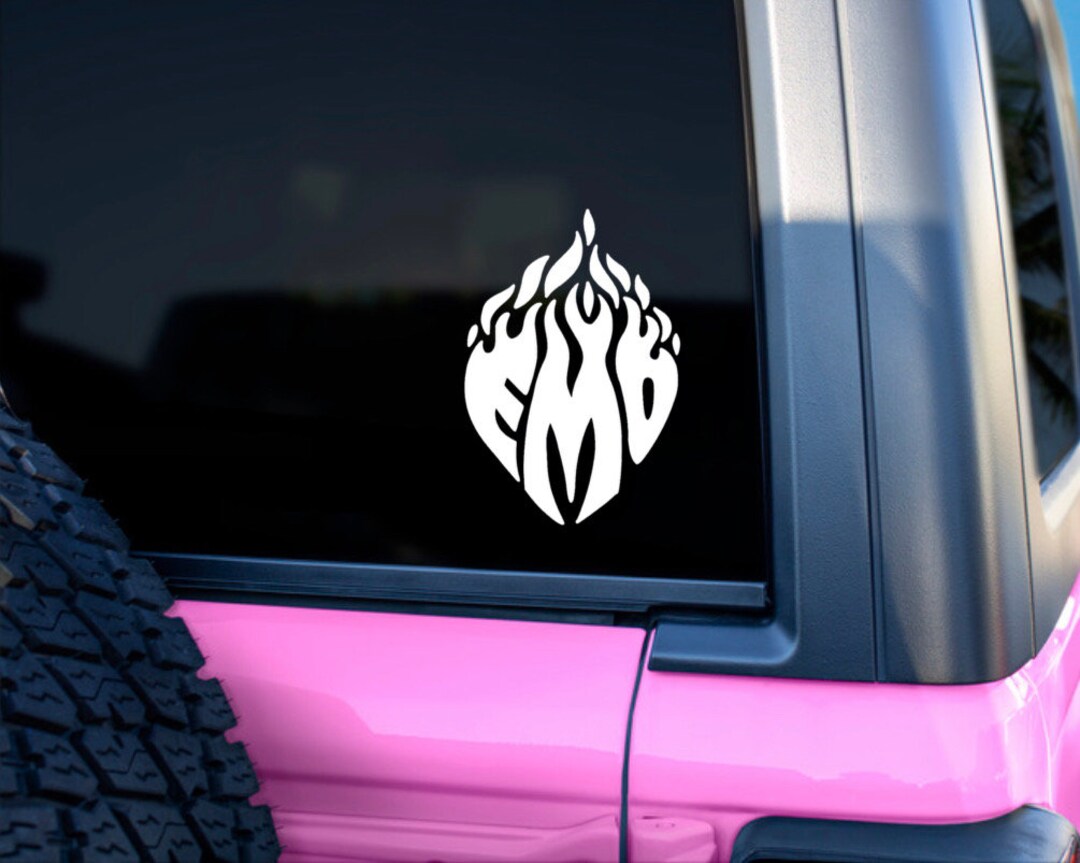 Flaming Emo Car Sticker / Emo Car Sticker / Alt Car Accessories / Funny ...