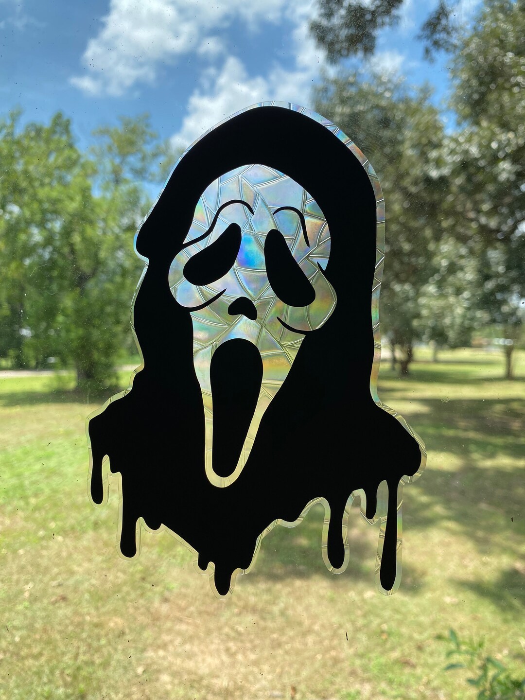 Scream Mask Suncatcher Sticker Cling / Scream Gift / Halloween Window ...