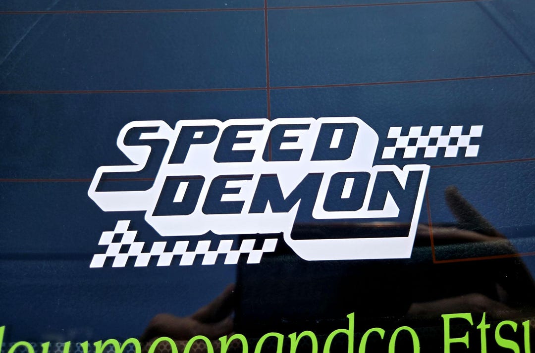 Speed Demon Car Sticker / Alt Car Sticker / Emo Car Sticker / Speed ...