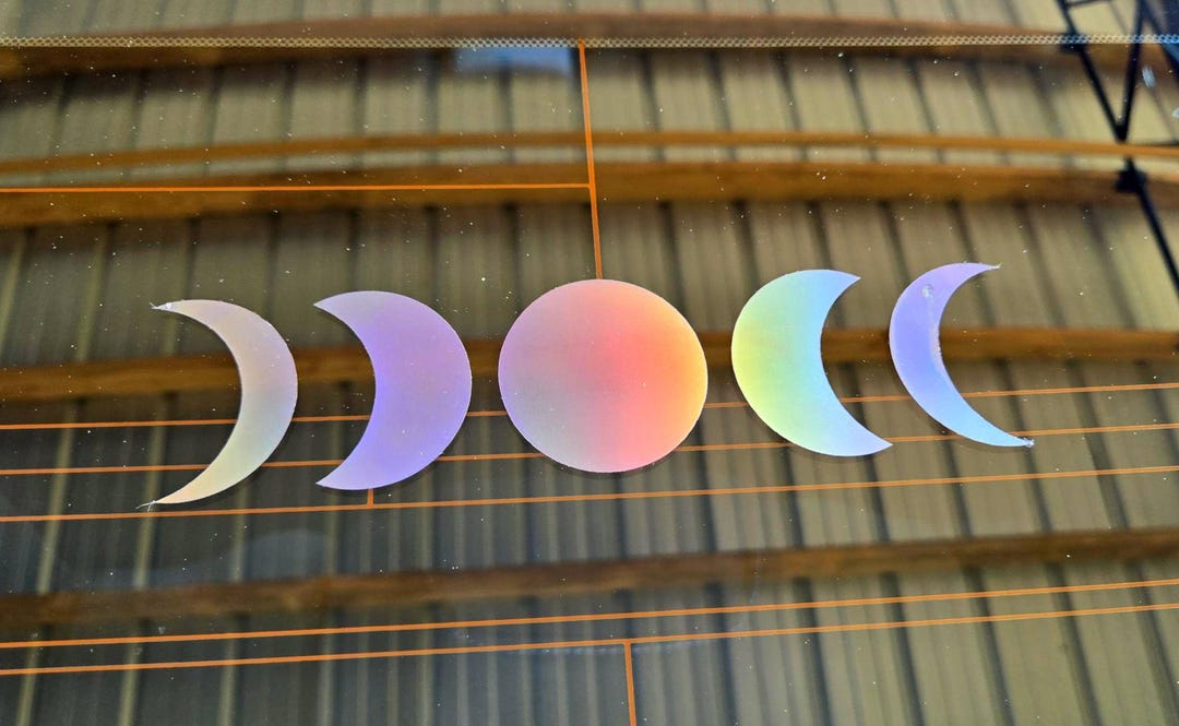 Holographic Moon Phase Sticker / Witchy Car Stickers / the Moon Sticker ...