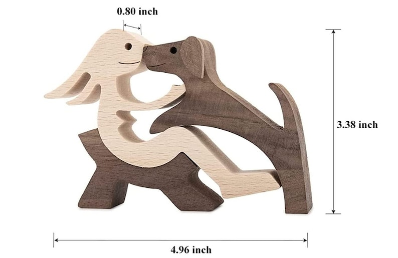 Handmade Wooden Statue Sitting Woman and Dog Wood Decor - Etsy Australia