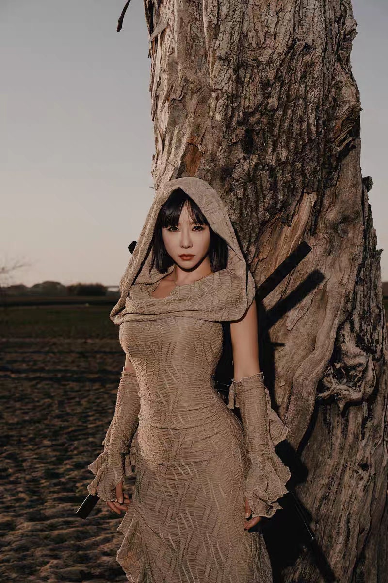 Goddess Dress, Priestess Dress, Witch Dress, Warrior Dress, Hooded ...