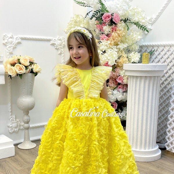 Yellow Daisy Toddler Dress - Etsy