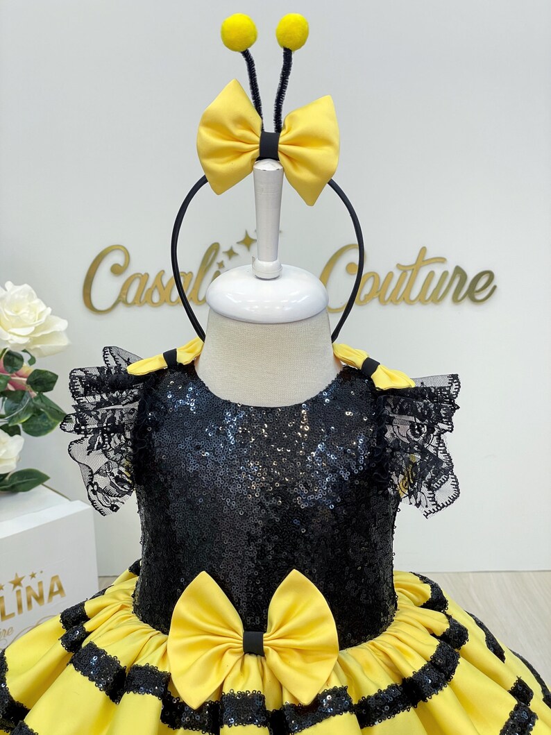 Bee Dress. Baby Girl Dress for Bee Birthday. Bee Costume. - Etsy