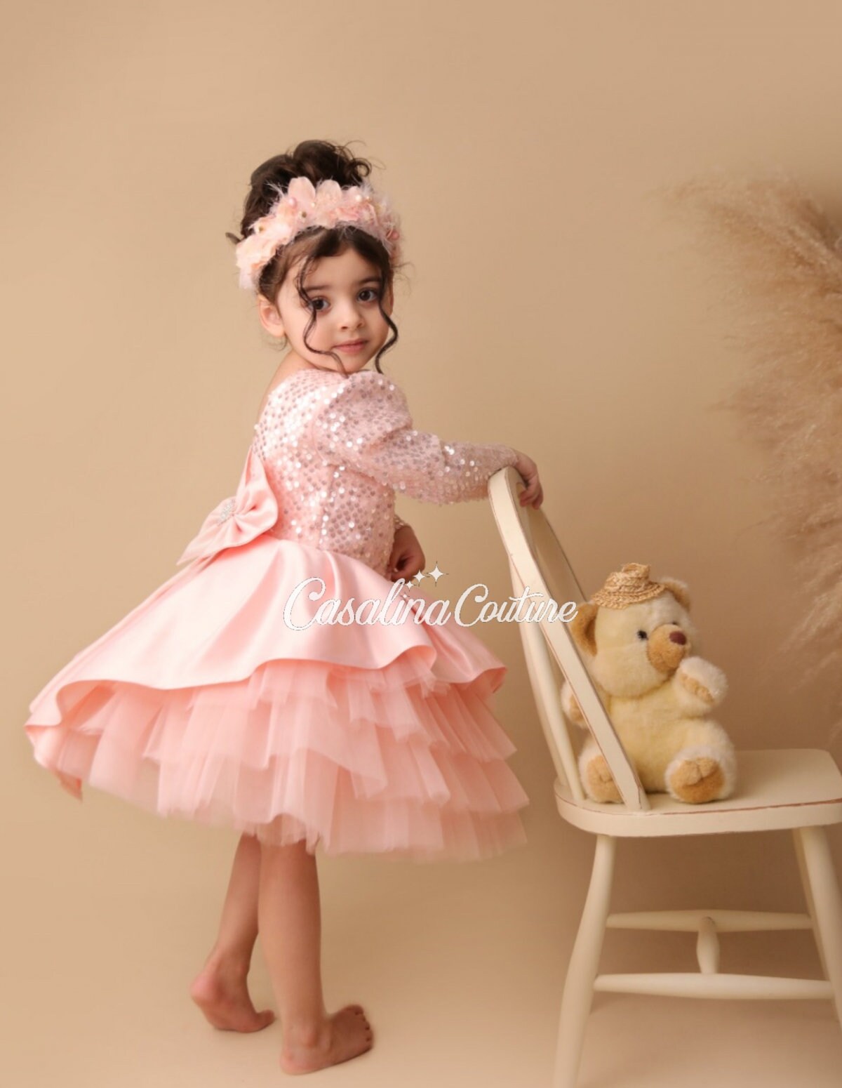 Cassandra Dress Shiny Powder Sparkling Flower Girl Dress - Etsy