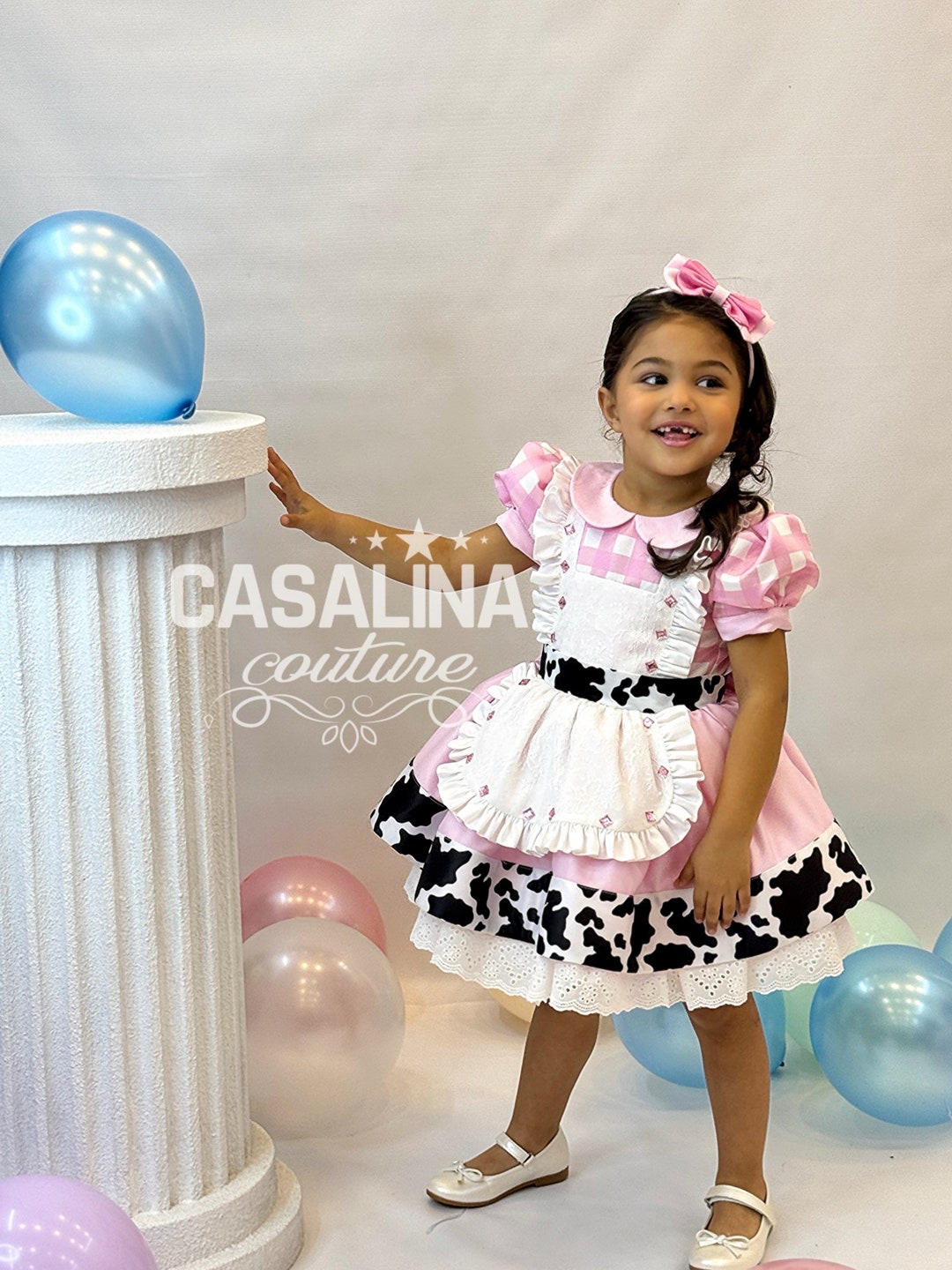 Cow Dress New Version Vs2, Cow Baby Girl Dress, Cow Dress Pink Skirt ...