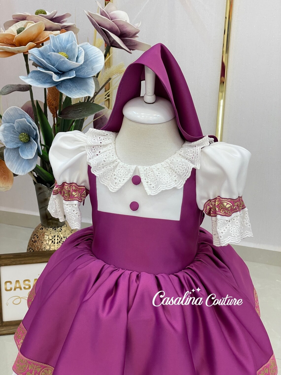 Masha Dress Masha Themed Baby Girl Dress Puffy Knee Length - Etsy