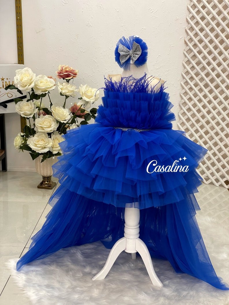 Dulce Dress Royal Blue Knee Length Royal Blue Girls Dress Etsy