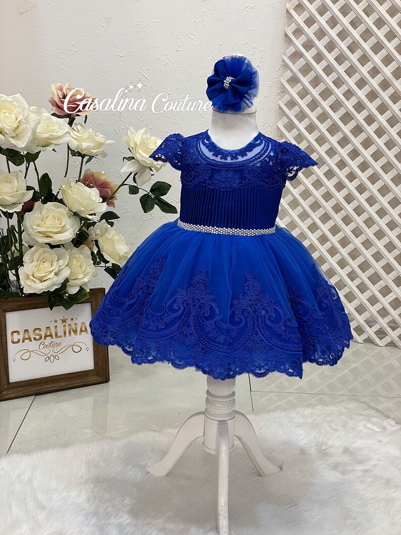 Matilda Dress Royal Blue, Royal Blue Baby Girl Birthday Party Dress ...