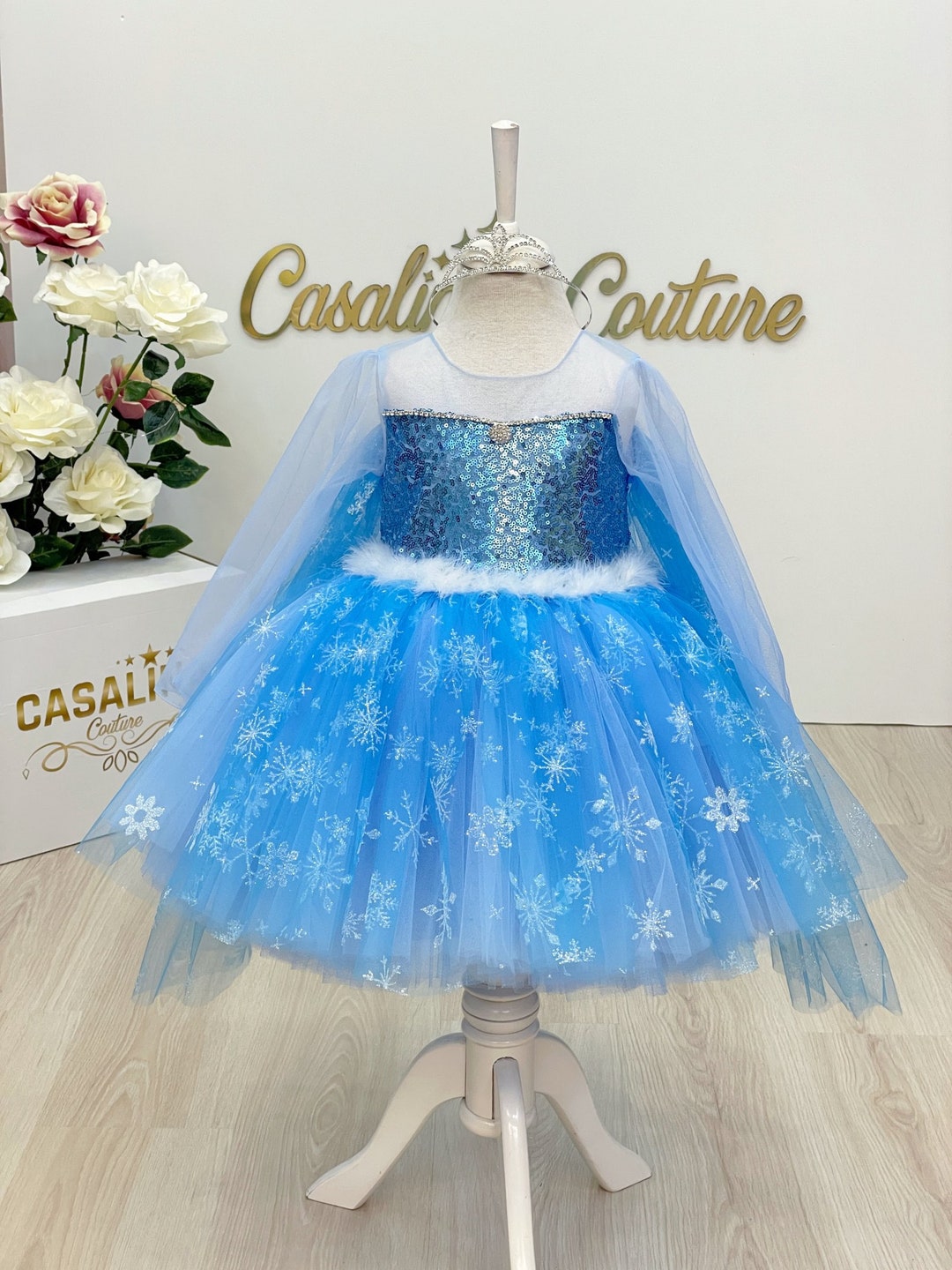 Frozen Dress, Elsa Baby Girl Birthday Dress , Elsa Theme Costume ...