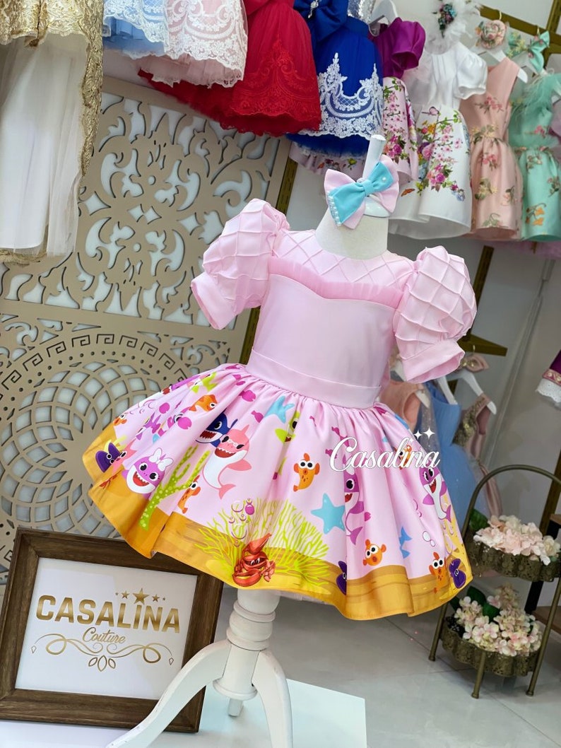 Baby Shark Dress Baby Shark Birthday Outfit Baby Shark - Etsy